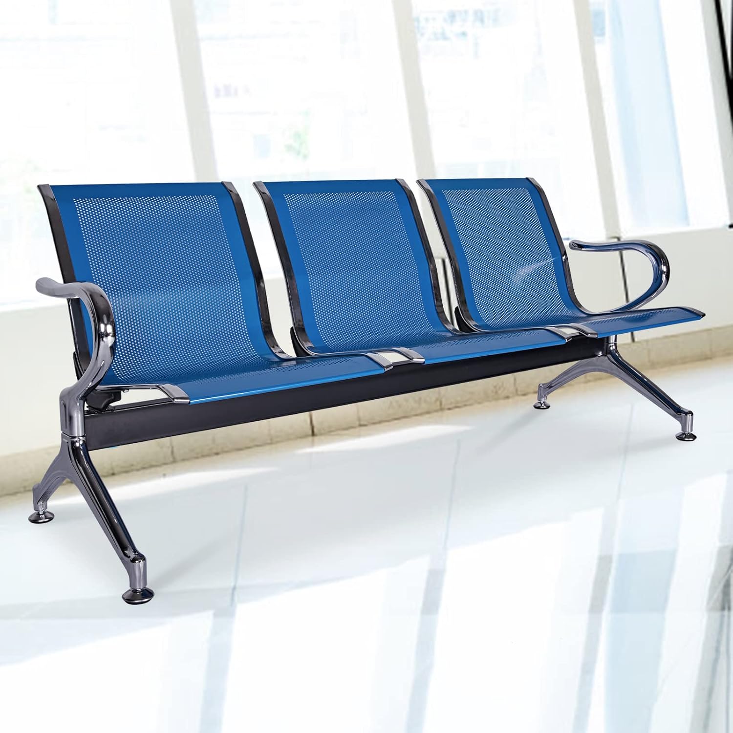 Amazon.com: Kinsuite 3-Seat Waiting Room Chairs - Airport Reception ...