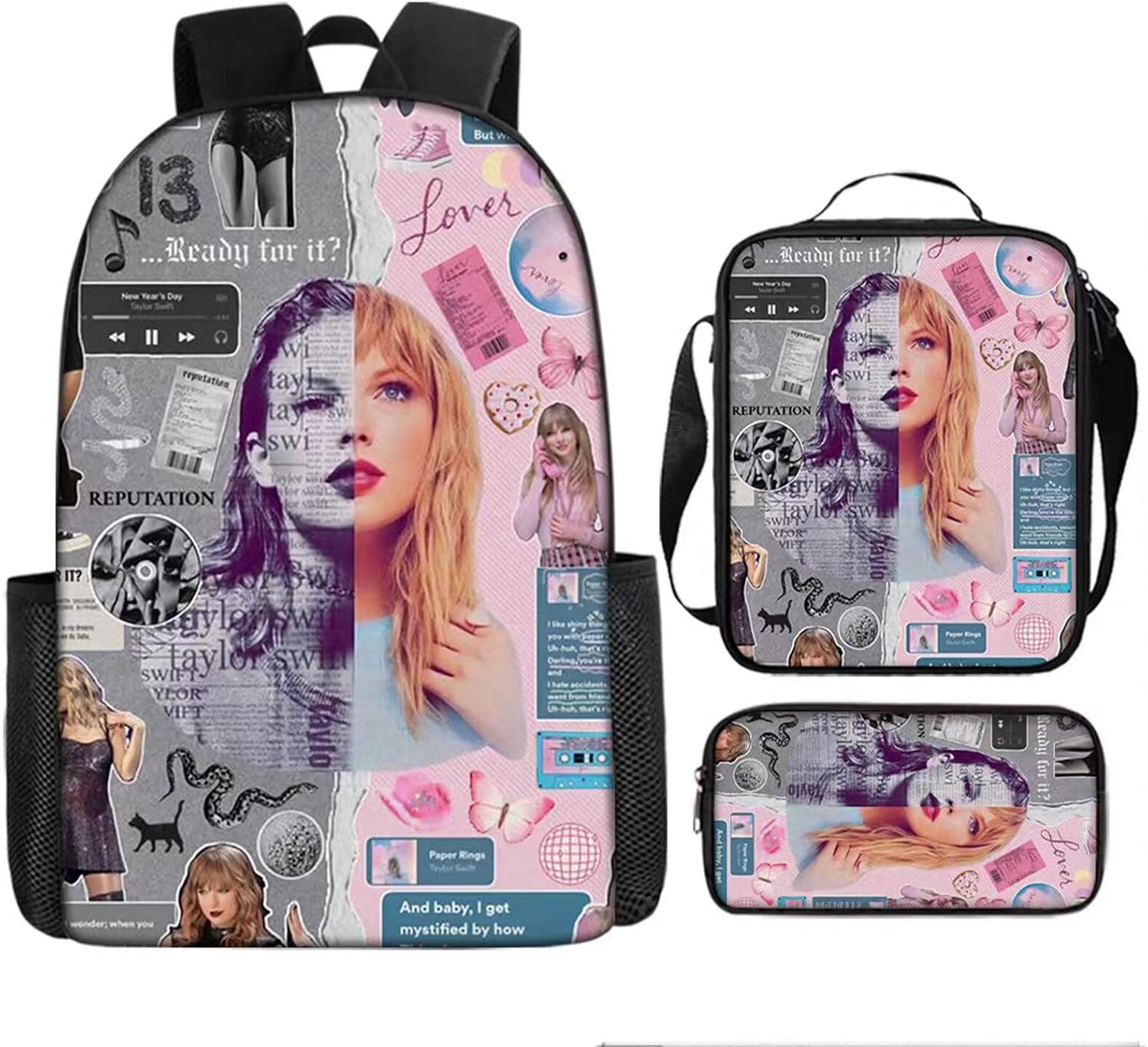 Amazon.com | Generic 3PCS Backpack Set 3d Printing Singer Backpack With ...