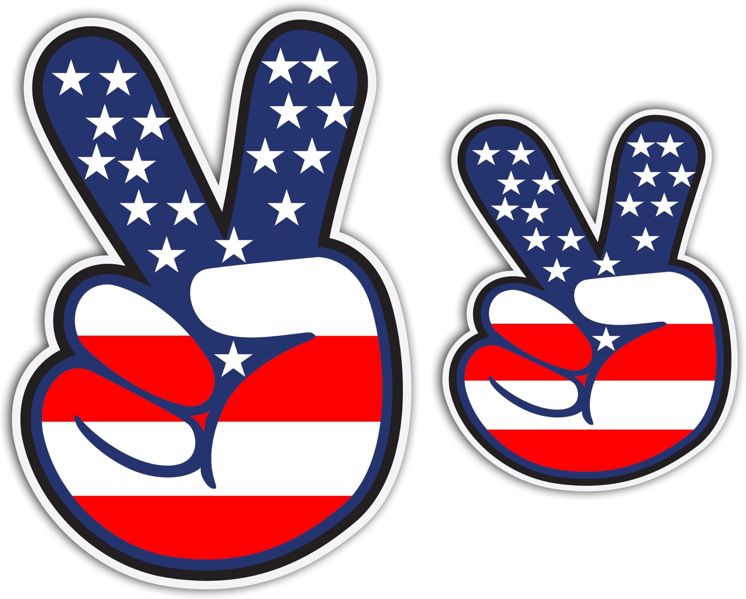 Amazon.com: Rogue River Tactical Pack of 4 Red White Blue USA Peace ...