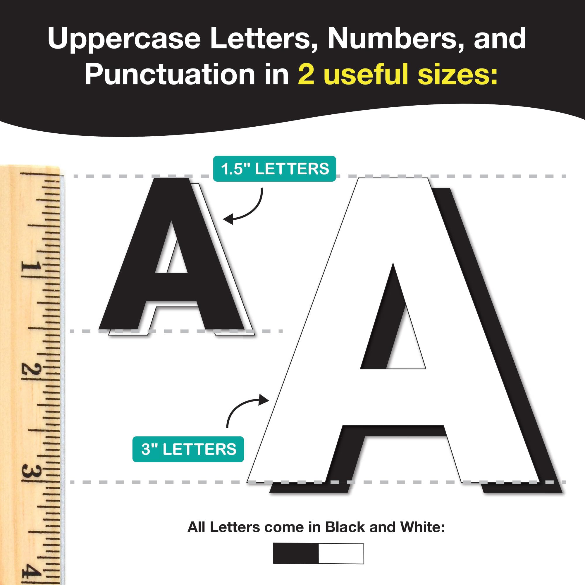 Snapklik.com : Combo Pack Large & Small Bulletin Board Letters ...