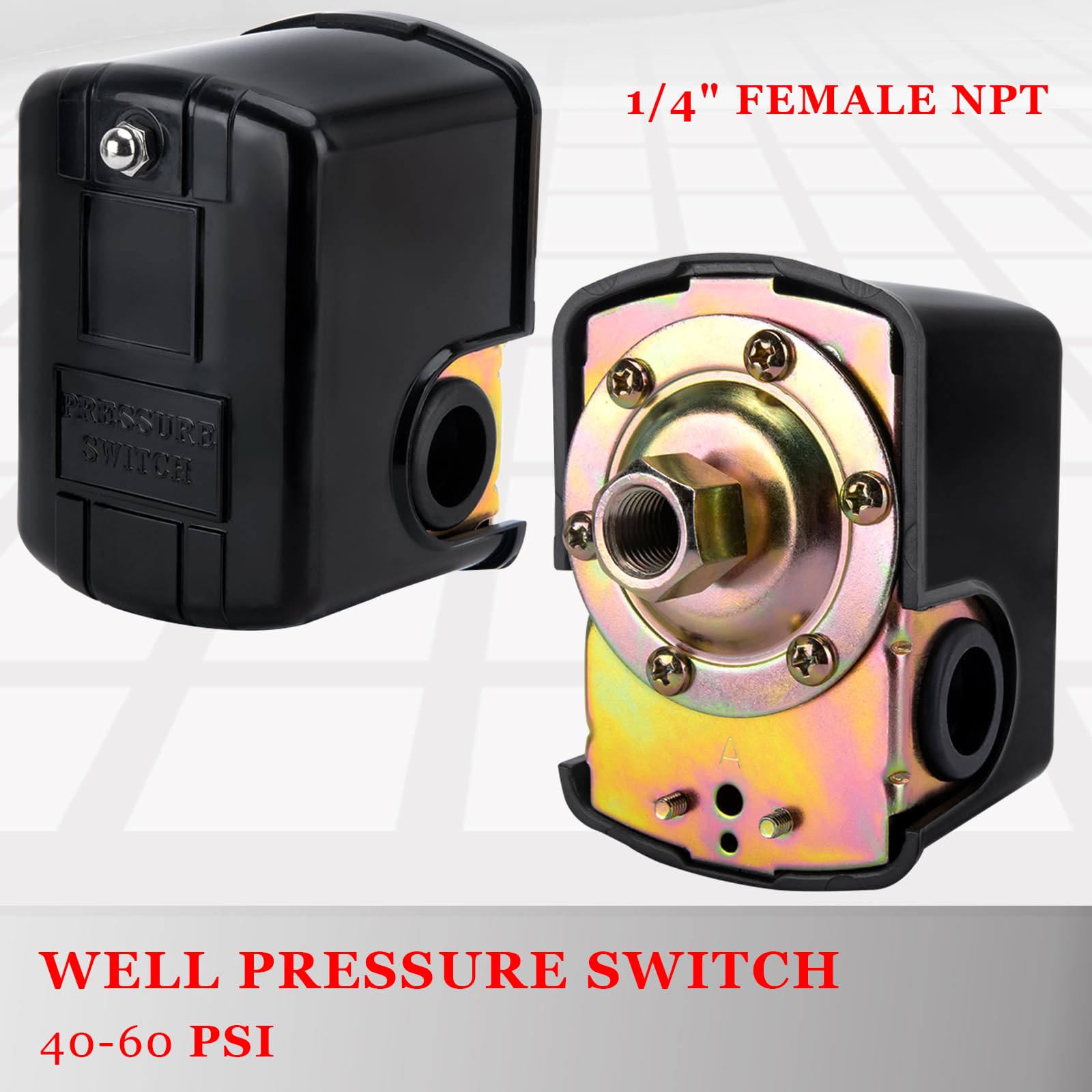 Snapklik.com : 2 Pack Well Pressure Switch 40-60 PSI