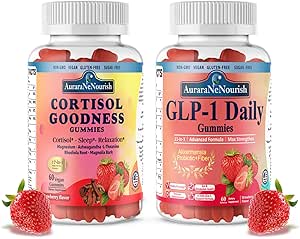 Amazon.com: 2 Pack Cortisol Gummies & GLP-1 Daily Gummies Sugar-Free ...