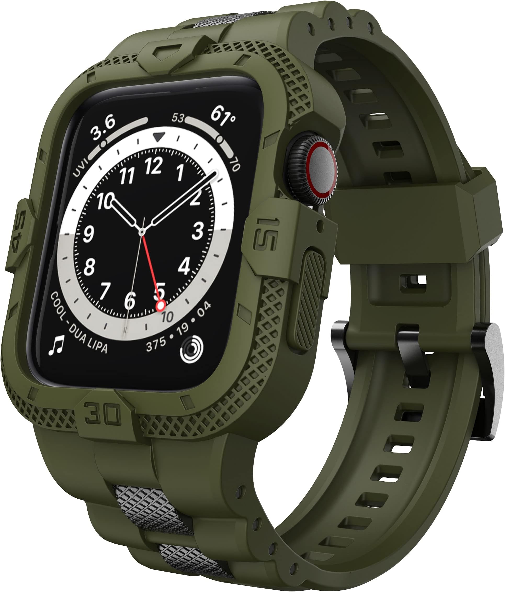 Amazon.com: ULTIMAL Rugged Case with Band for Apple Watch 44mm ...