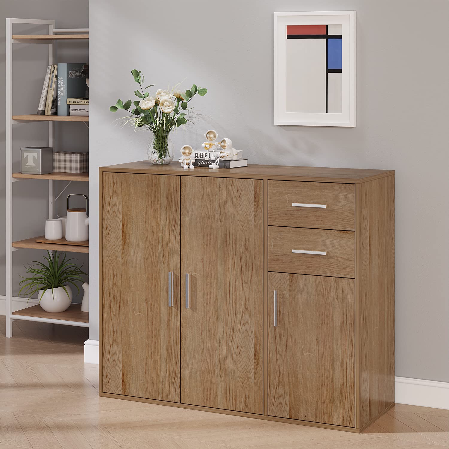 Buy Panana 3 Doors 2 Drawers Sideboard Storage Buffet Server Table ...