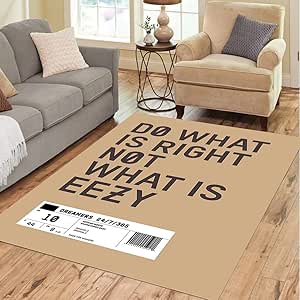 Amazon.com: Do What Is Right Not What İs Eezy Rug, Trending Rug, Hype ...