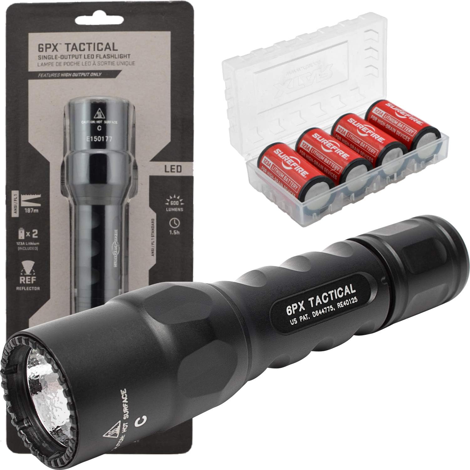Amazon.com: SureFire 6PX Tactical 600 Lumen EDC Flashlight Bundle with ...