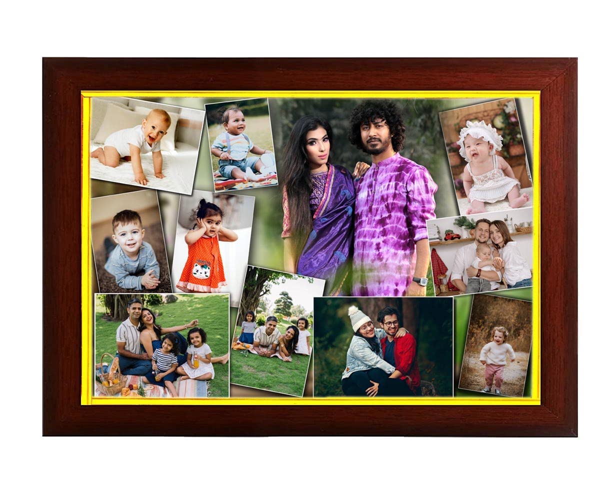 zig zag Personalized Collage Photo Frames Customized with Multiple Pictures for Wall D cor as ...