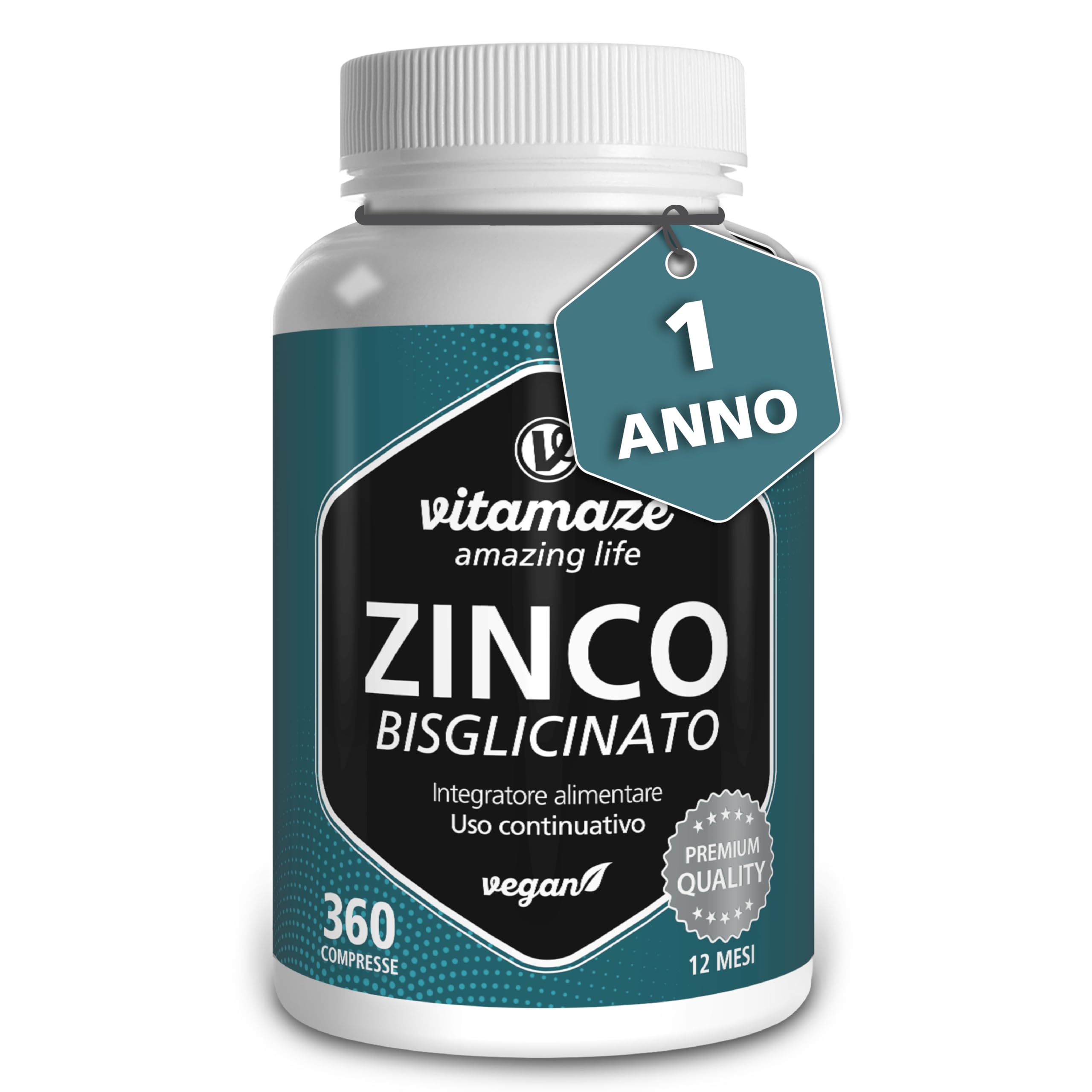 Vitamaze® Zinco Integratore 25 mg per Compresse (Scorta 1 Anno) di ...