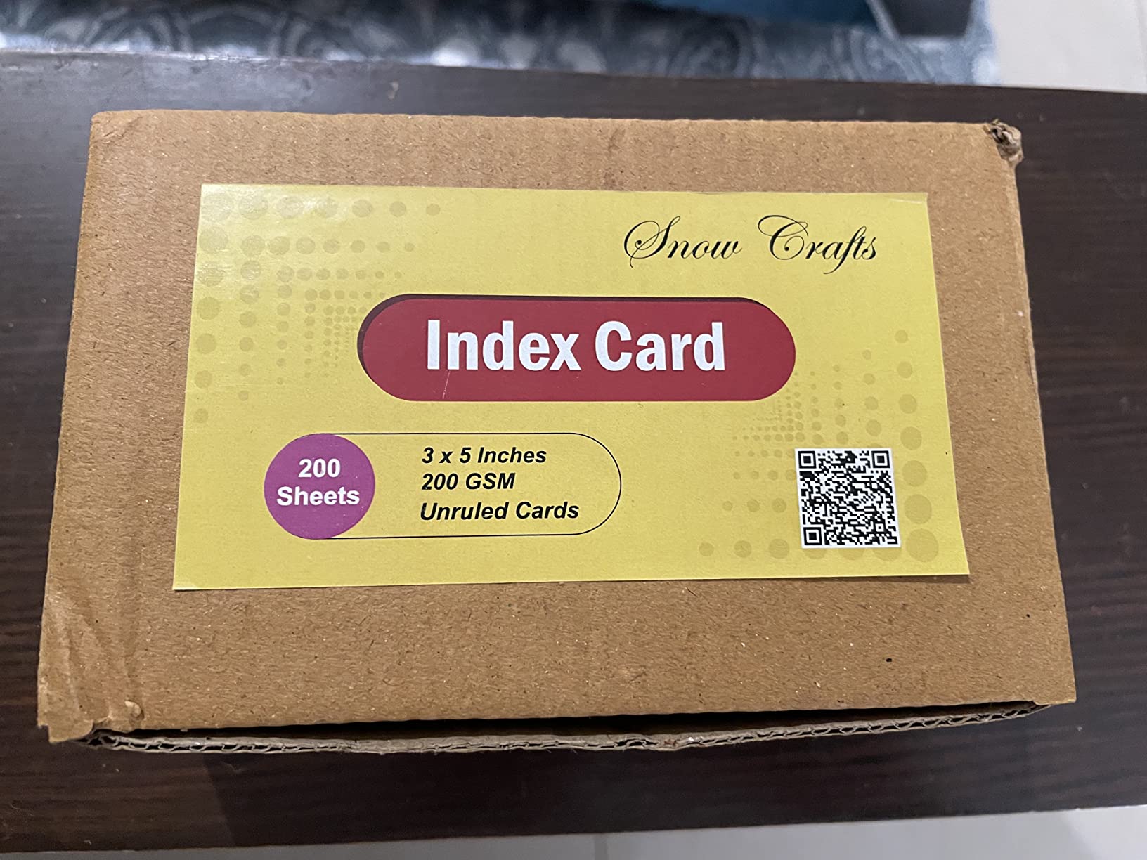 SNOW CRAFTS White INDEX Cards - 200 GSM, 200 cards Suitable for Exam ...