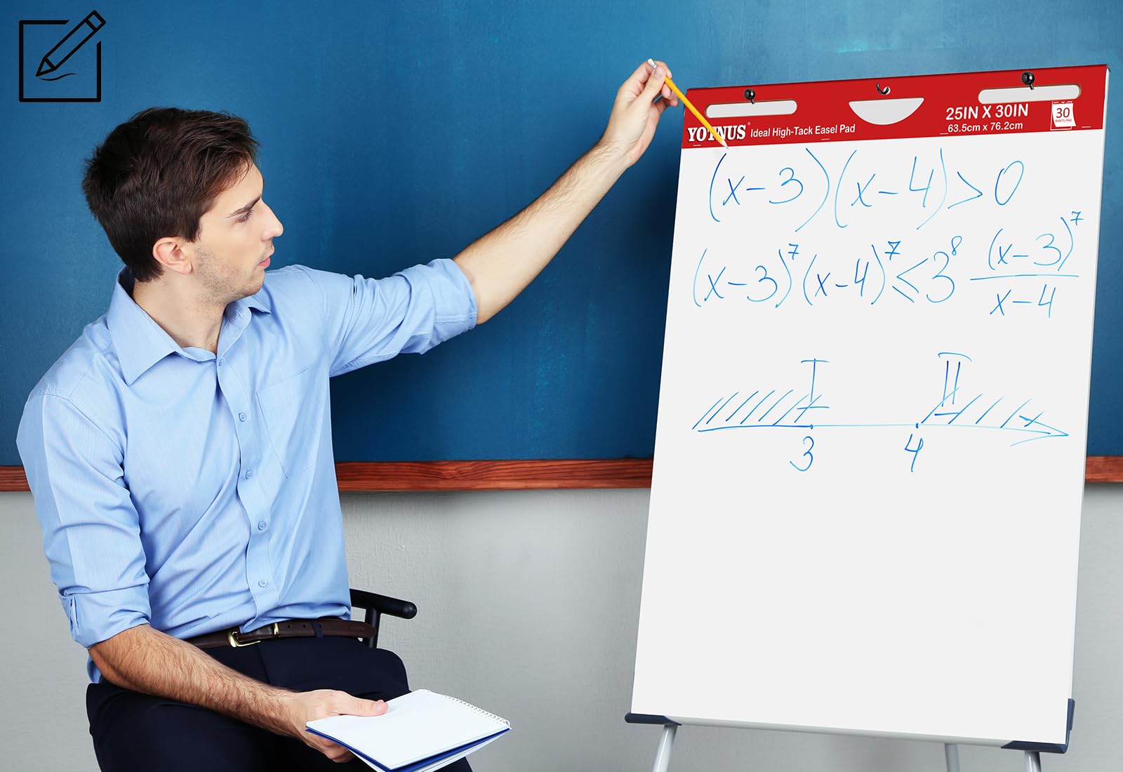 Snapklik.com : YOTNUS 25" X 30" Flip Chart Paper, Sticky Easel Pad