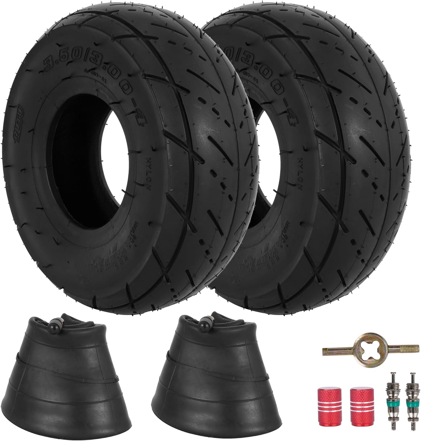 Amazon.com: 3.00-4 Tire & Inner Tube with TR87 Angled Valve Stem ...