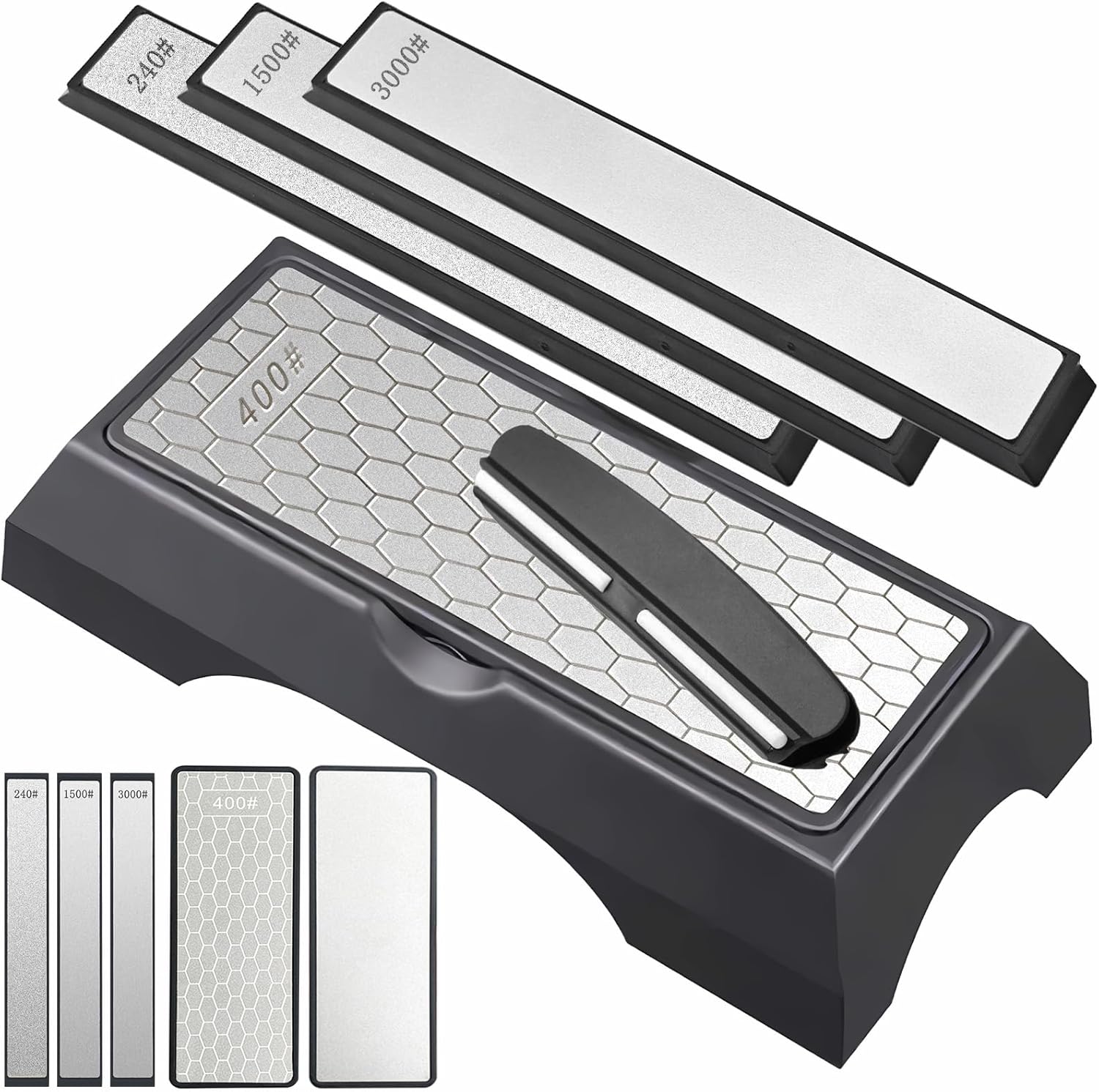 Amazon.com: Diamond Sharpening Stone Set, Knife Sharpener Stone, 2 Side ...