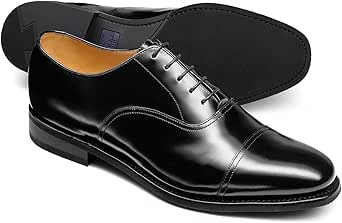 Amazon.com: Black Oxford Toe Cap Shoe : Clothing, Shoes & Jewelry