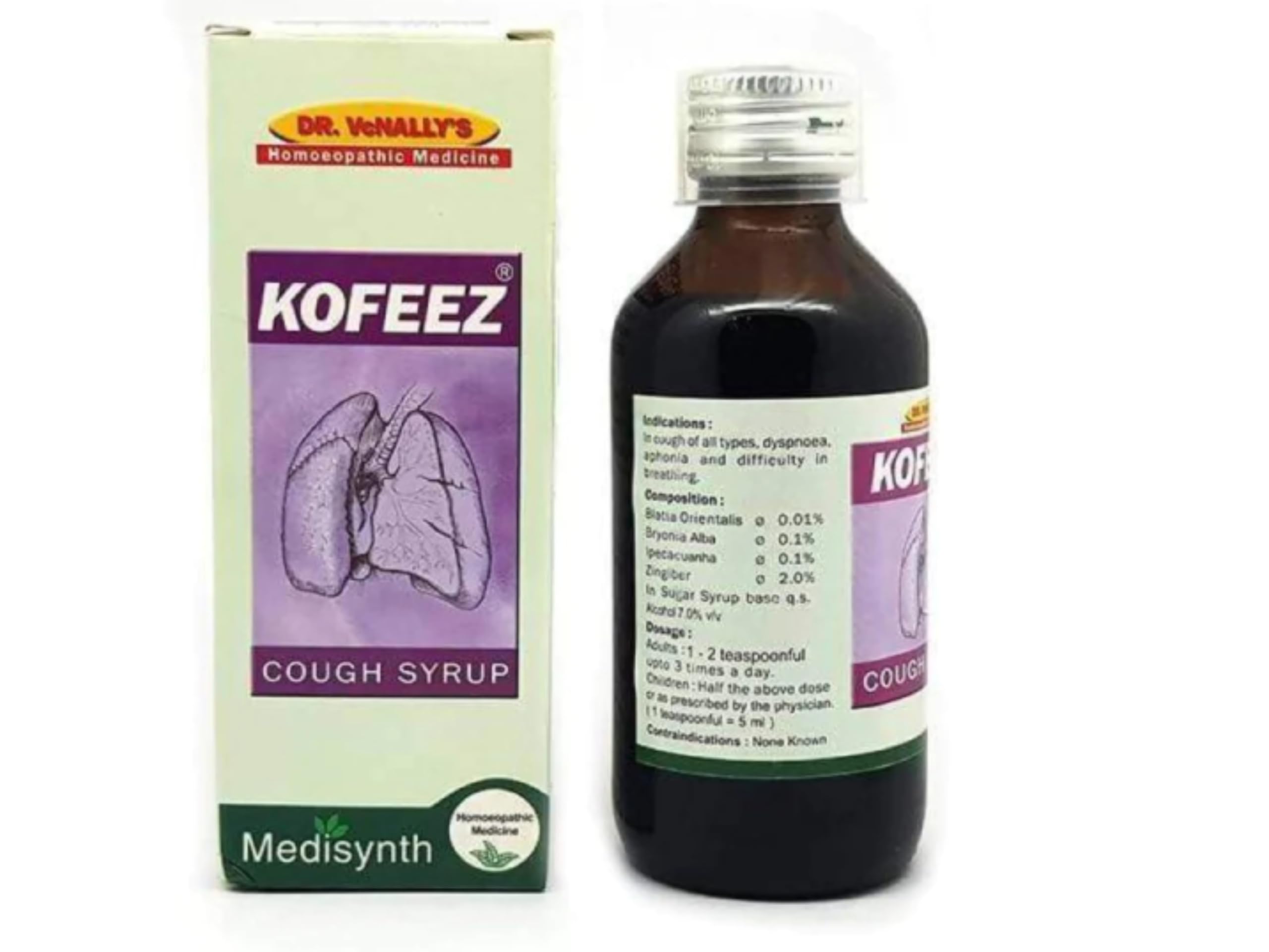 Buy Medisynth KOFEEZ Cough Syrup 120ml (pack of 3) Online at Low Prices ...