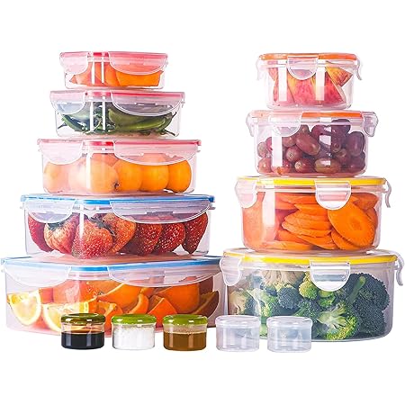 Airtight Food Storage Containers Set – Plastic Food Containers with ...