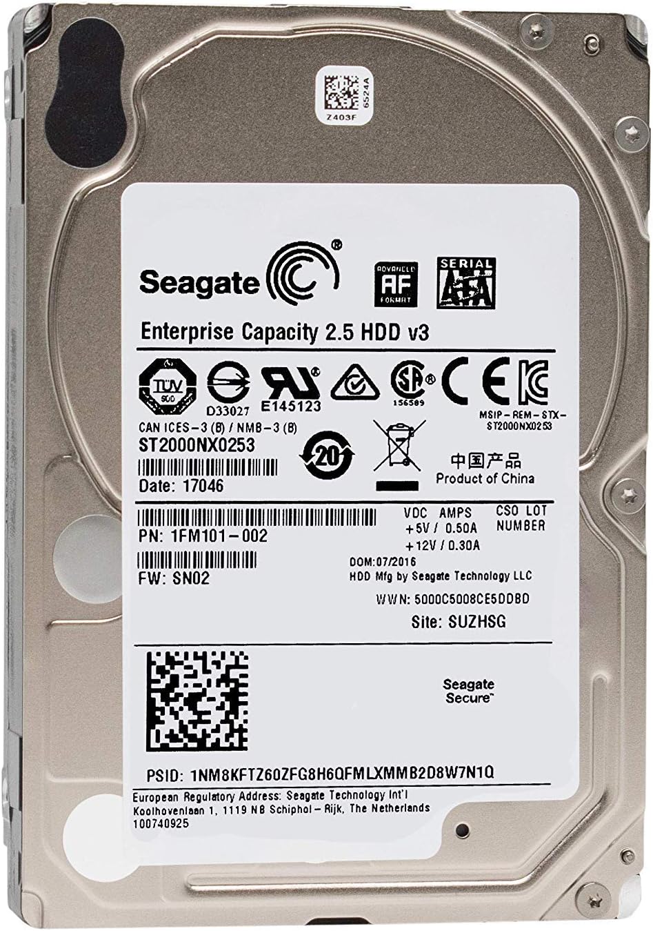 Amazon.com: Seagate Enterprise Capacity 2.5 2TB 7200RPM SATA 6Gb/s 2.5 ...