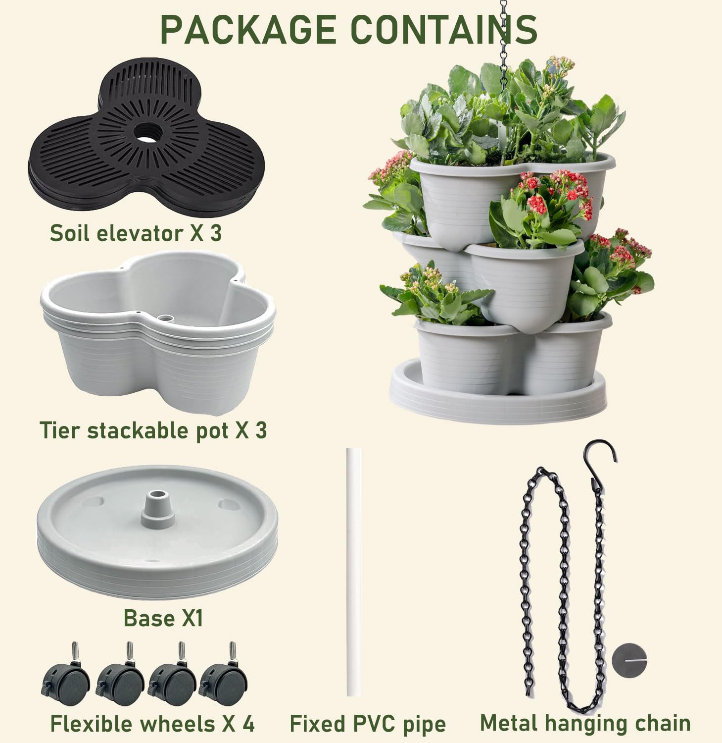 Vertical Pvc Strawberry Planter Strawberry Planter 3 Tier Vertical