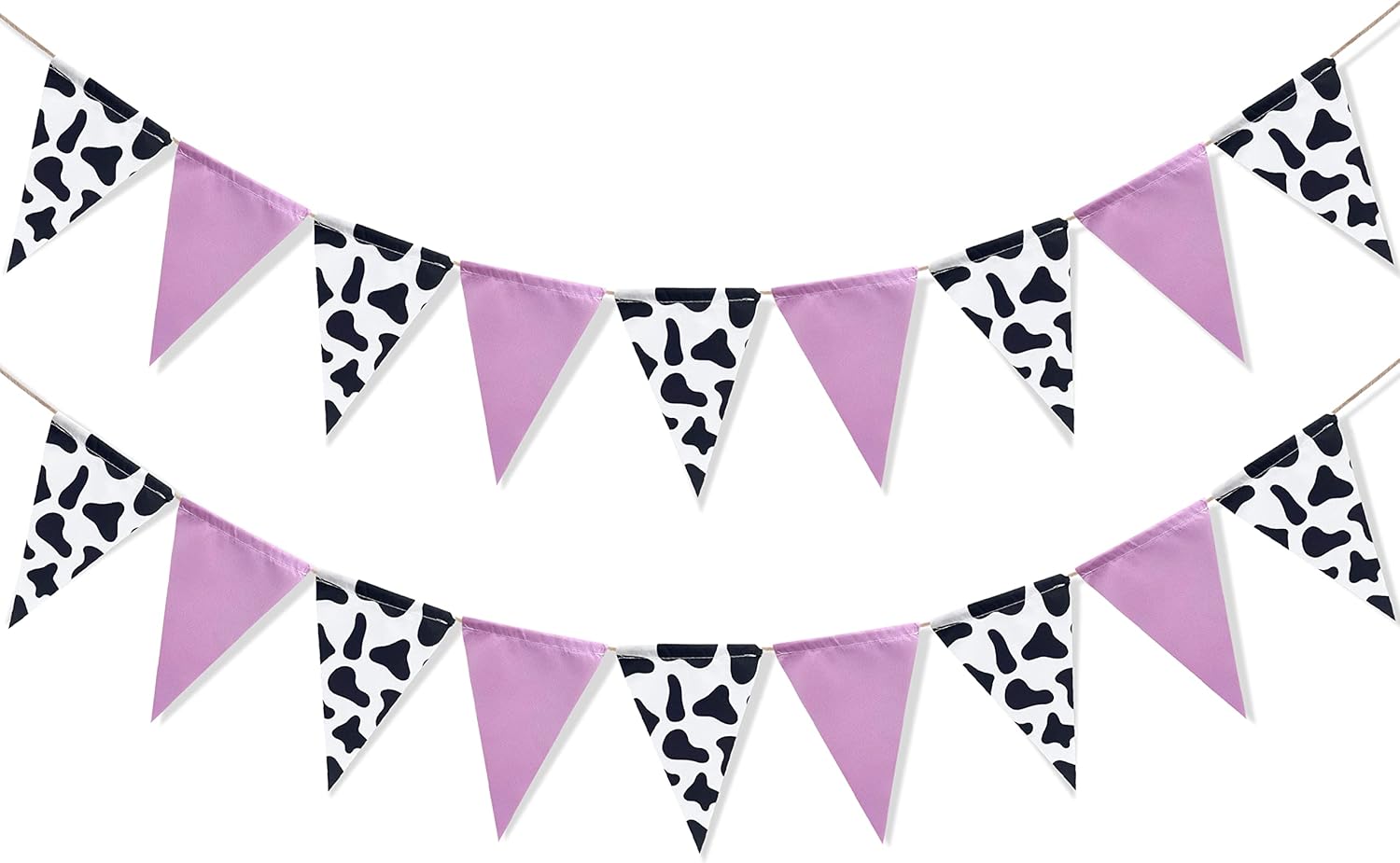 Amazon.com: Uniwish Cow Print Pennant Banner Pink Flag Bunting Garland ...