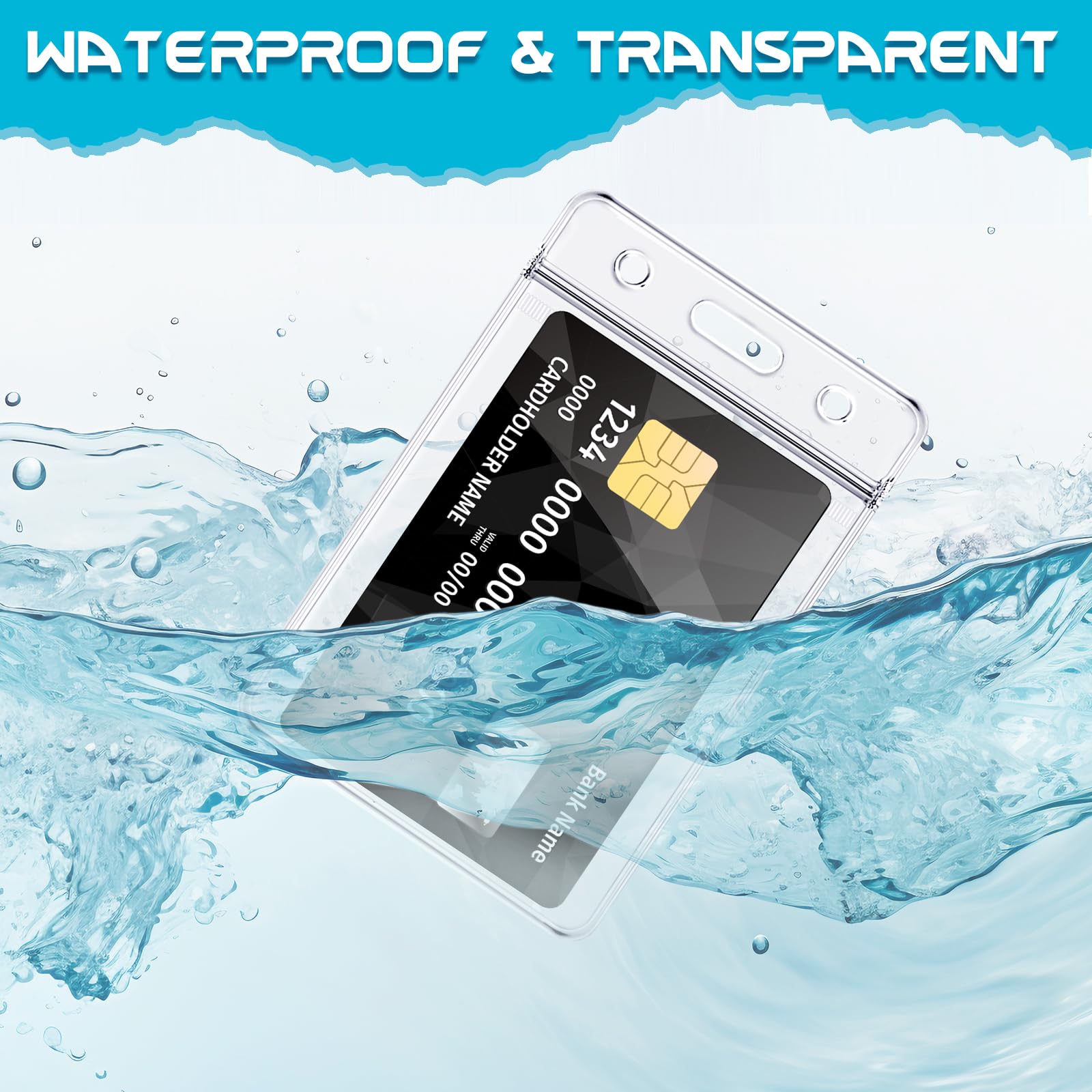 Snapklik.com : 100 Pack Vertical ID Card Badge Holder Clear Plastic ...
