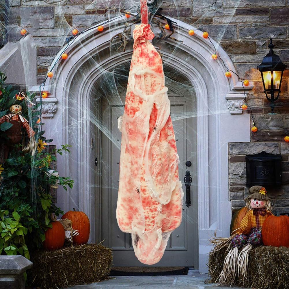 Amazon.com: Halloween Decorations Dead Victim Props Bloody Body in Bag ...