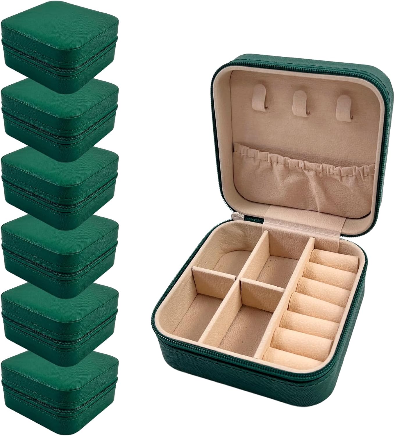 Amazon.com: 6 Pcs Mini Jewelry Travel Case, Pu Leather Bridesmaid ...