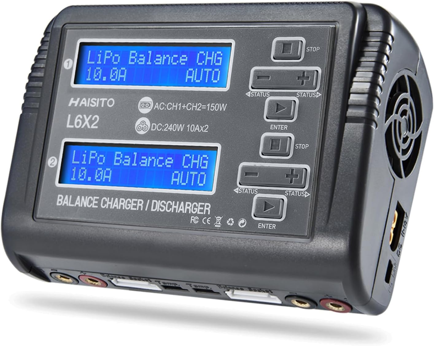 Amazon.com: Haisito Lipo Battery Charger, Dual Lipo Charger 1S-6S RC ...