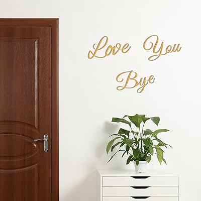 Amazon.com: Love You Bye Sign Home Sign Wall Decor Unique Above Door ...
