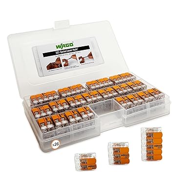 WAGO 221-61x Series 10AWG Splicing Wire Connector Assortment Pack 26pc ...