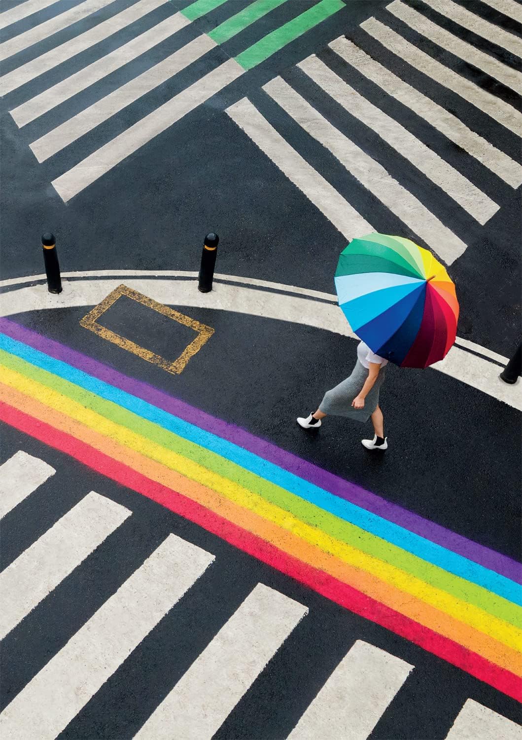 Amazon.com: Buffalo Games - Virro & Lola - Black White Rainbow - 300 ...