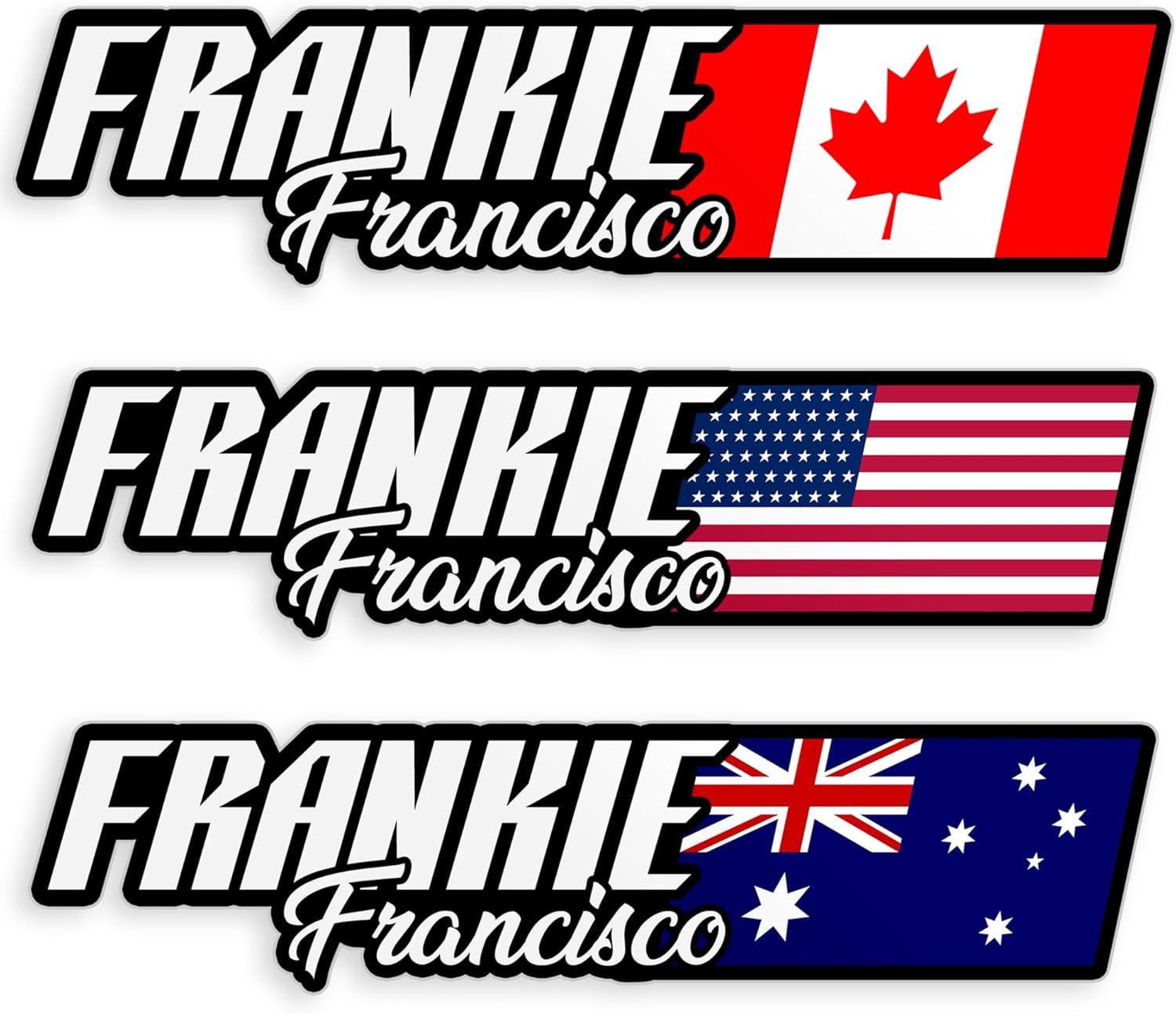 Amazon.com: Custom Country Flag Name Number Sticker Personalized Name ...