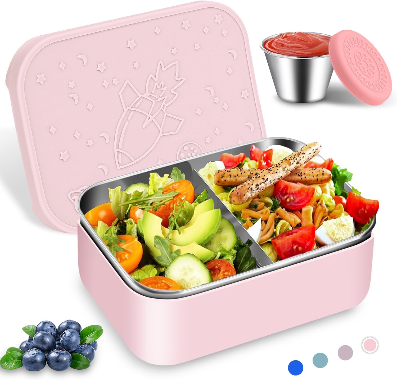 Amazon.com: Bentgo® MicroSteel® Leak-Proof Lunch Box - Microwave-Safe ...