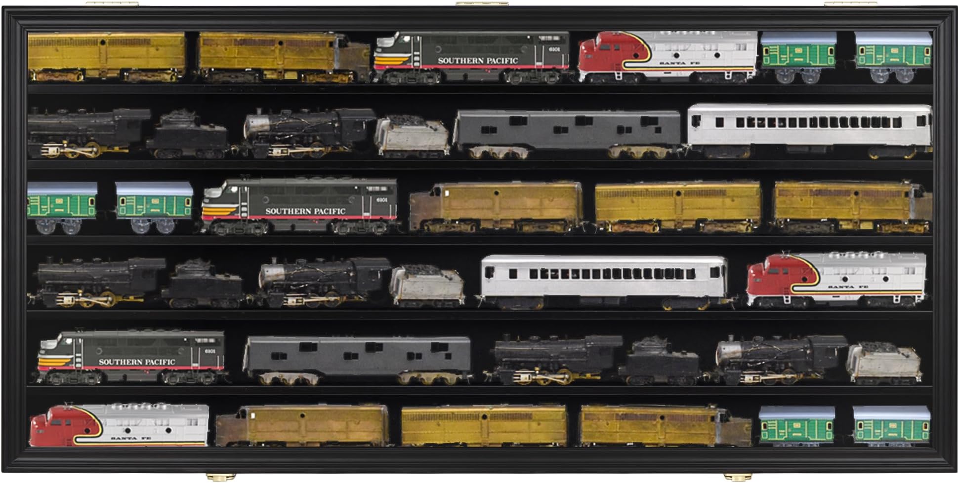 Amazon.com: HO, N Scale Trains Toy Cars Display Case Rack Wall Cabinet ...