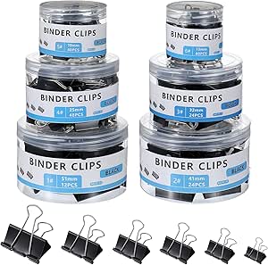 Amazon.com: Binder Clips Assorted Sizes Including Extra Large Medium ...