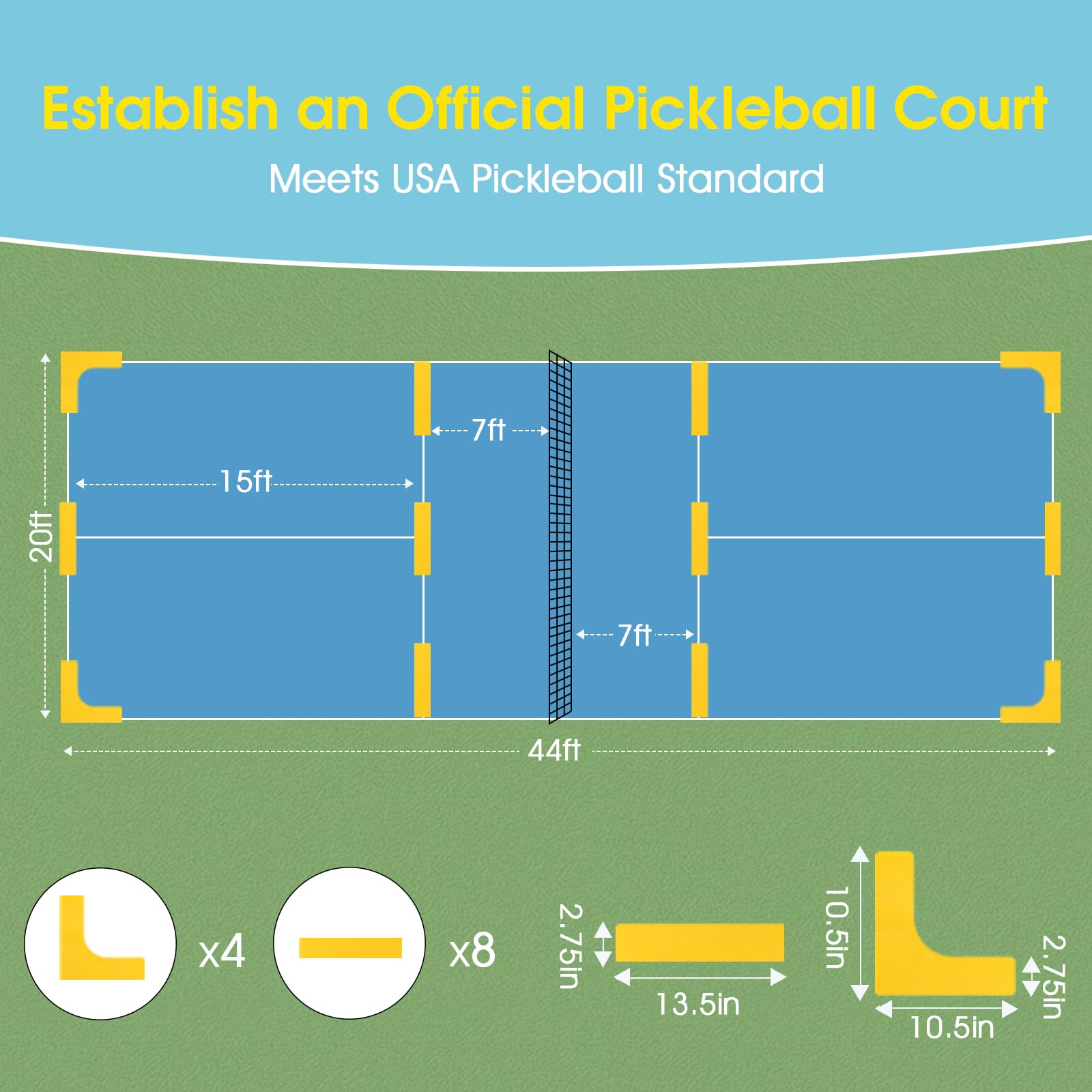 Snapklik.com : Bearwill Pickleball Court Marking Kit