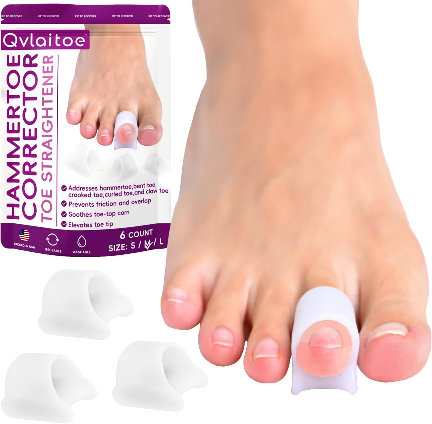 Amazon.com: Qvlaitoe Hammer Toe Straightener, Hammer Toe Corrector for ...