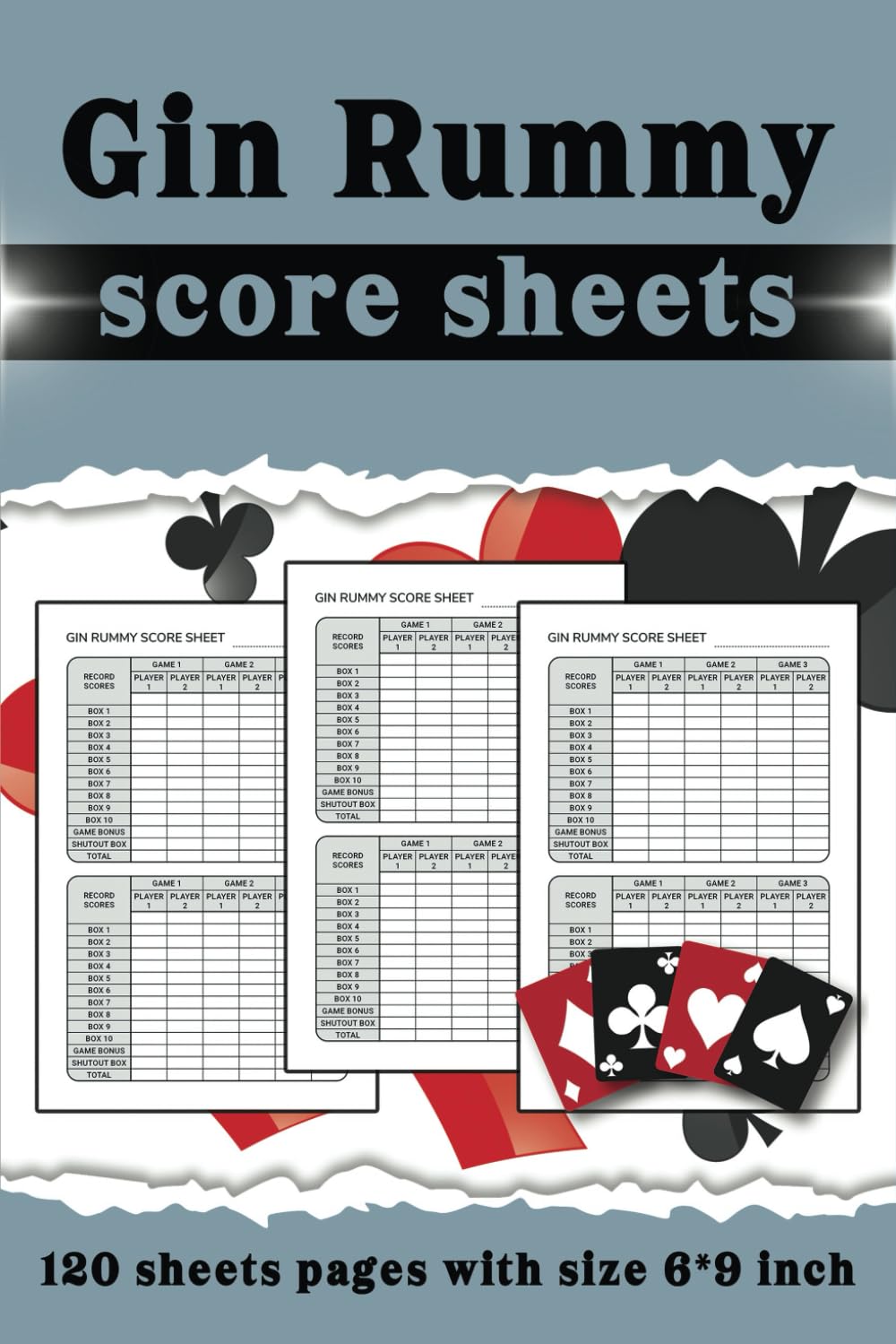 Gin Rummy Score Sheets: 120 Score Sheets for Gin Rummy Game - Your ...