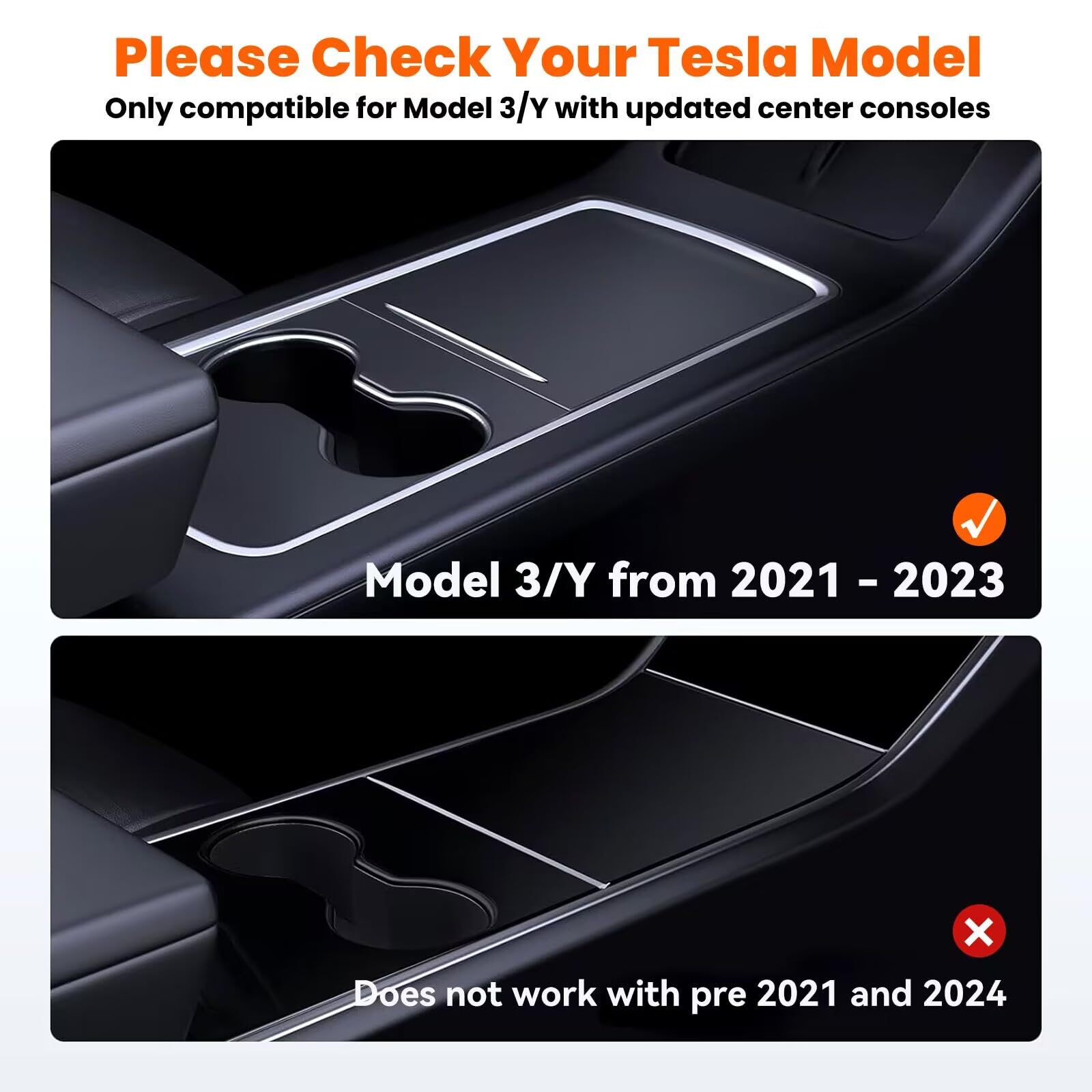 Snapklik.com : For Tesla Model Y/3 Center Console Organizer Tray ...