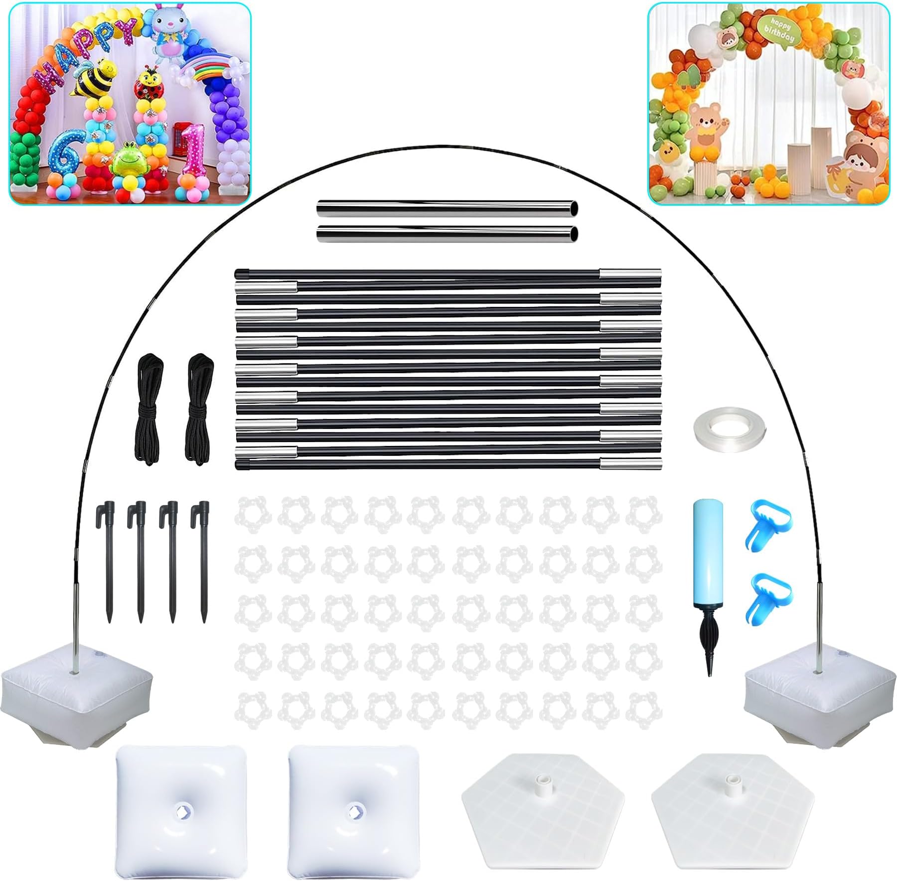 Amazon.com : Balloon Arch Stand Kit with Water Base, 10FT Wide & 9FT ...