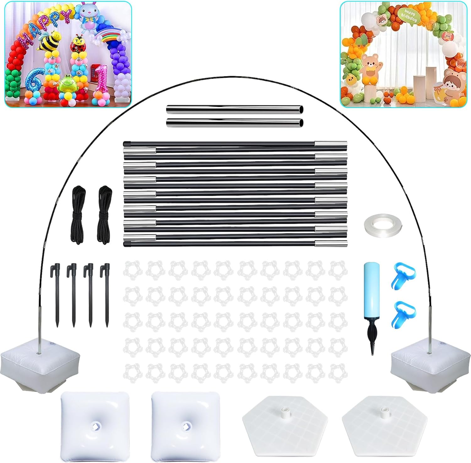 Amazon.com : Balloon Arch Stand Kit with Water Base, 10FT Wide & 9FT ...
