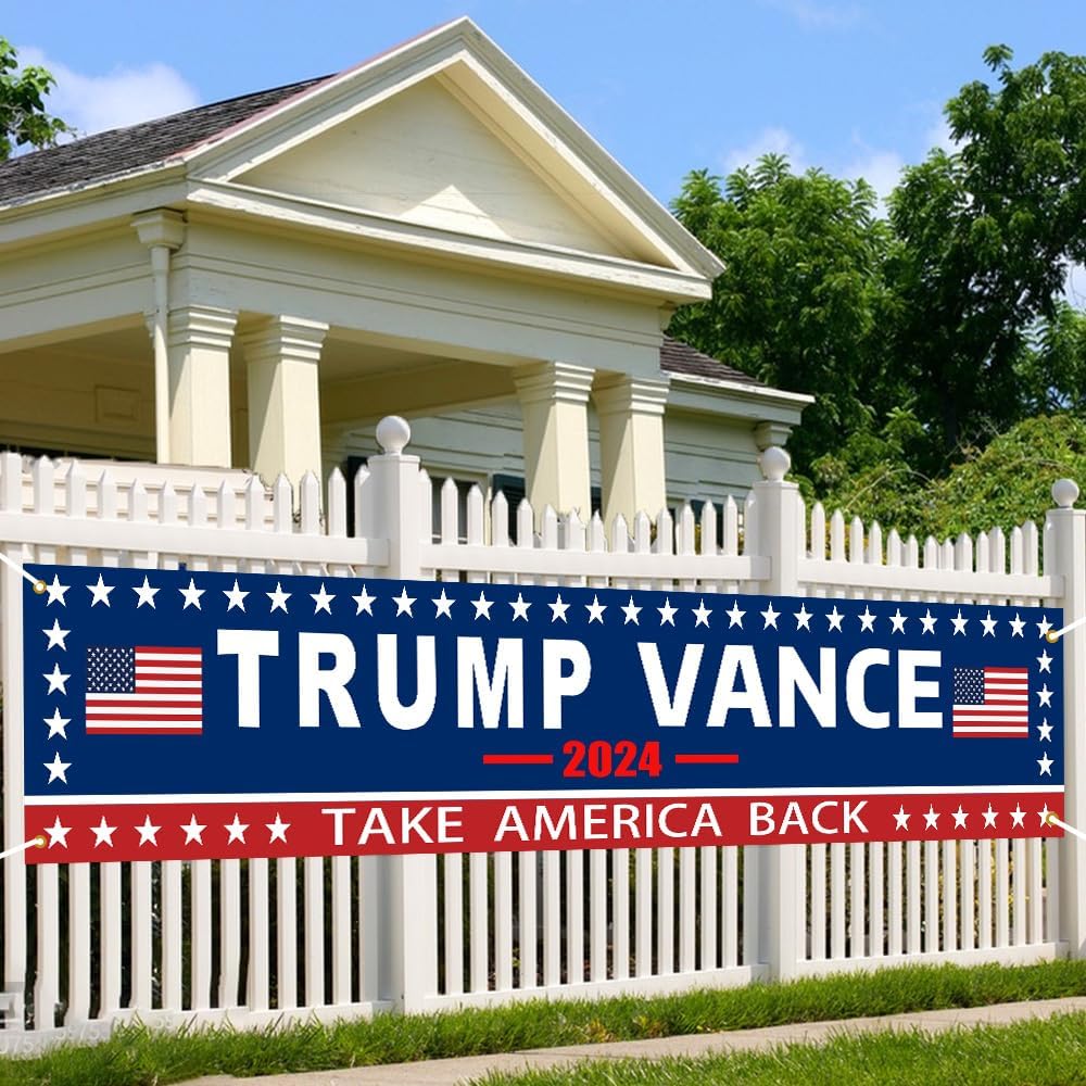 Amazon.com: COSKAKA Trump Vance 2024 Banner Flag Donald Trump Vance ...