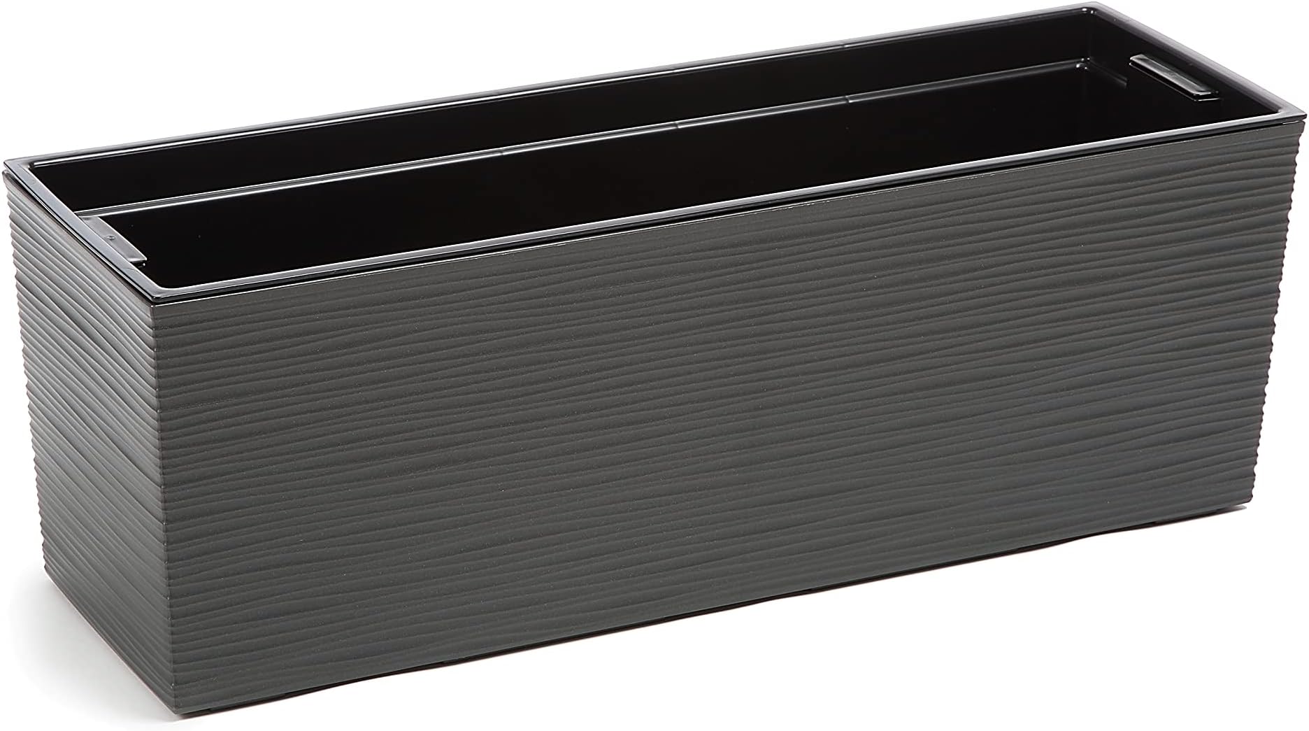 Handmade Poly Rattan Mini Tri-Pot Trough Planter Black Poly Rattan ...
