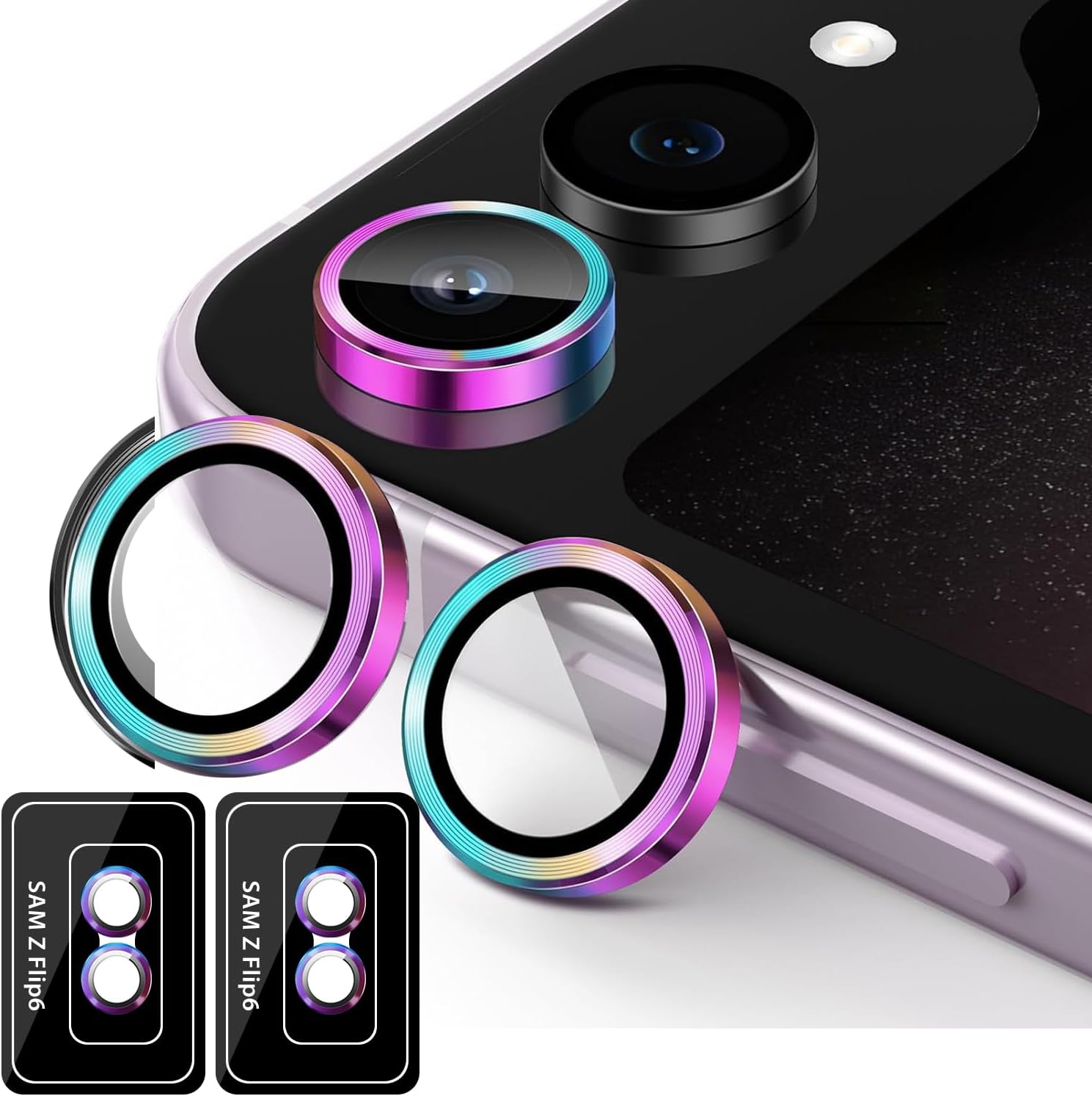 Amazon.com: Ltezixal for Samsung Galaxy Z Flip6 Camera Lens Protectors ...
