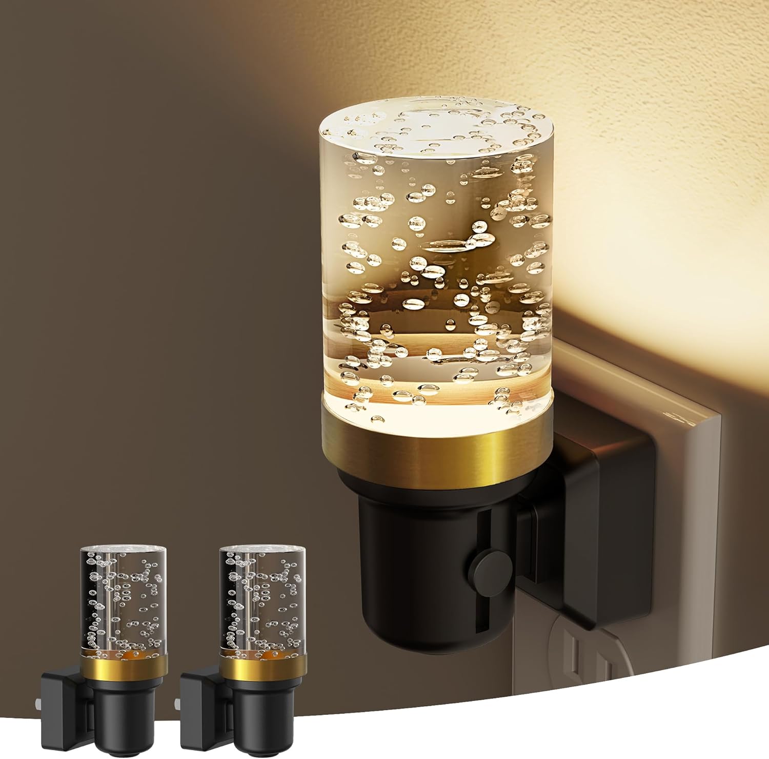 L LOHAS LED Night Light, Dimmable Night Lights Plug into Wall, 2 Pack ...