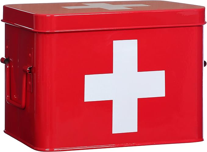Amazon.com: Premier Housewares First Aid Box, 17 x 22 x 16 cm - Red ...