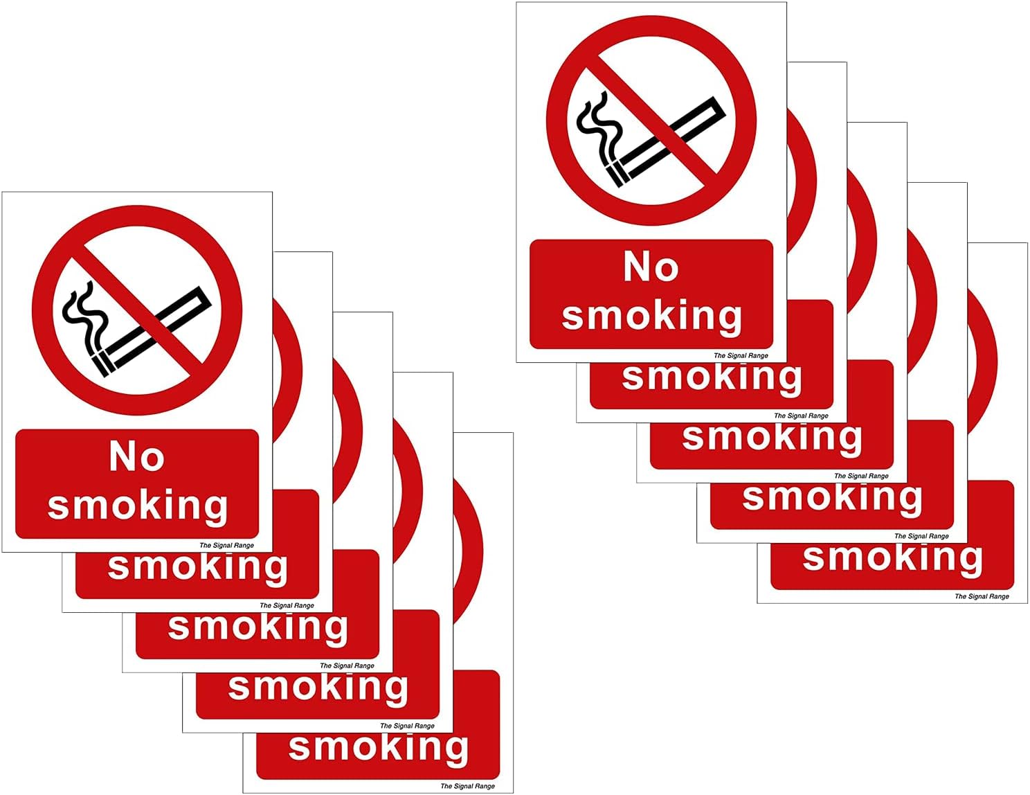 Vokowin Pack Of 10 No Smoking Sign Self Adhesive Safety Stickers Self ...