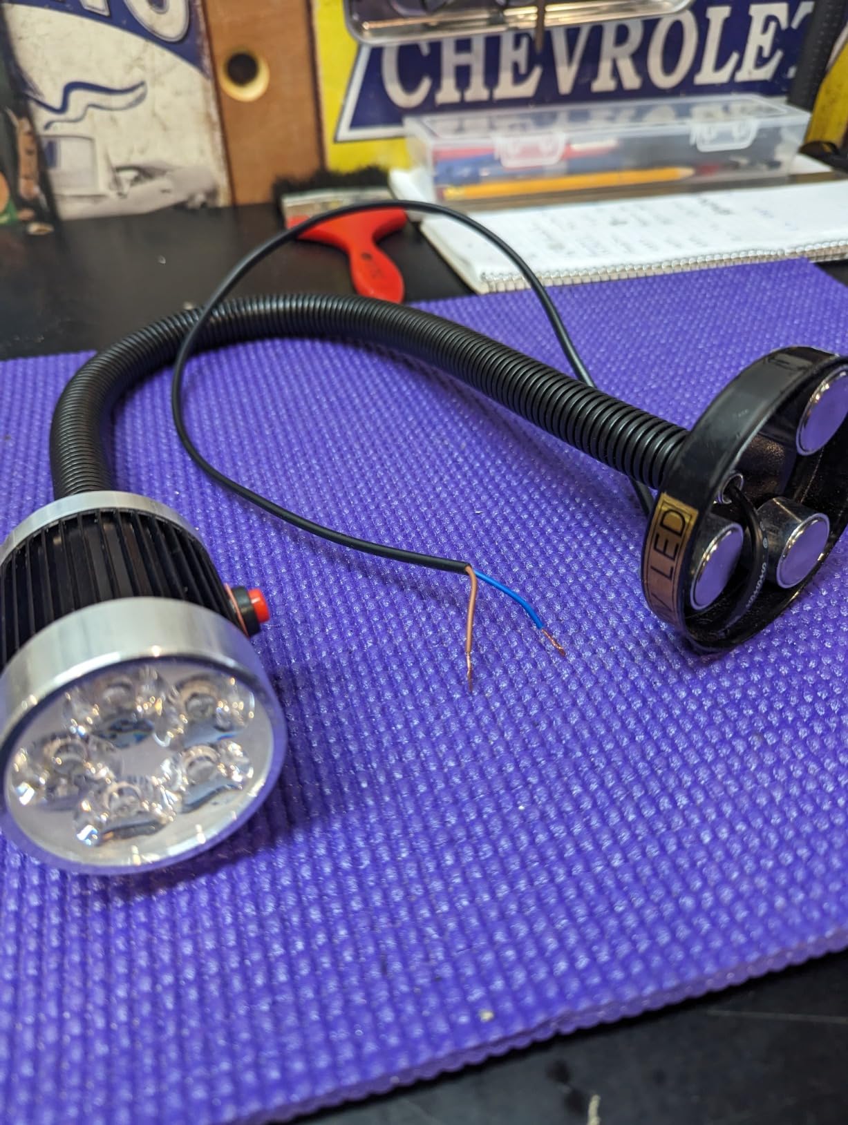 Led CNC Machine Tool Work Lamp, AC220V Gooseneck Lightwith Round ...