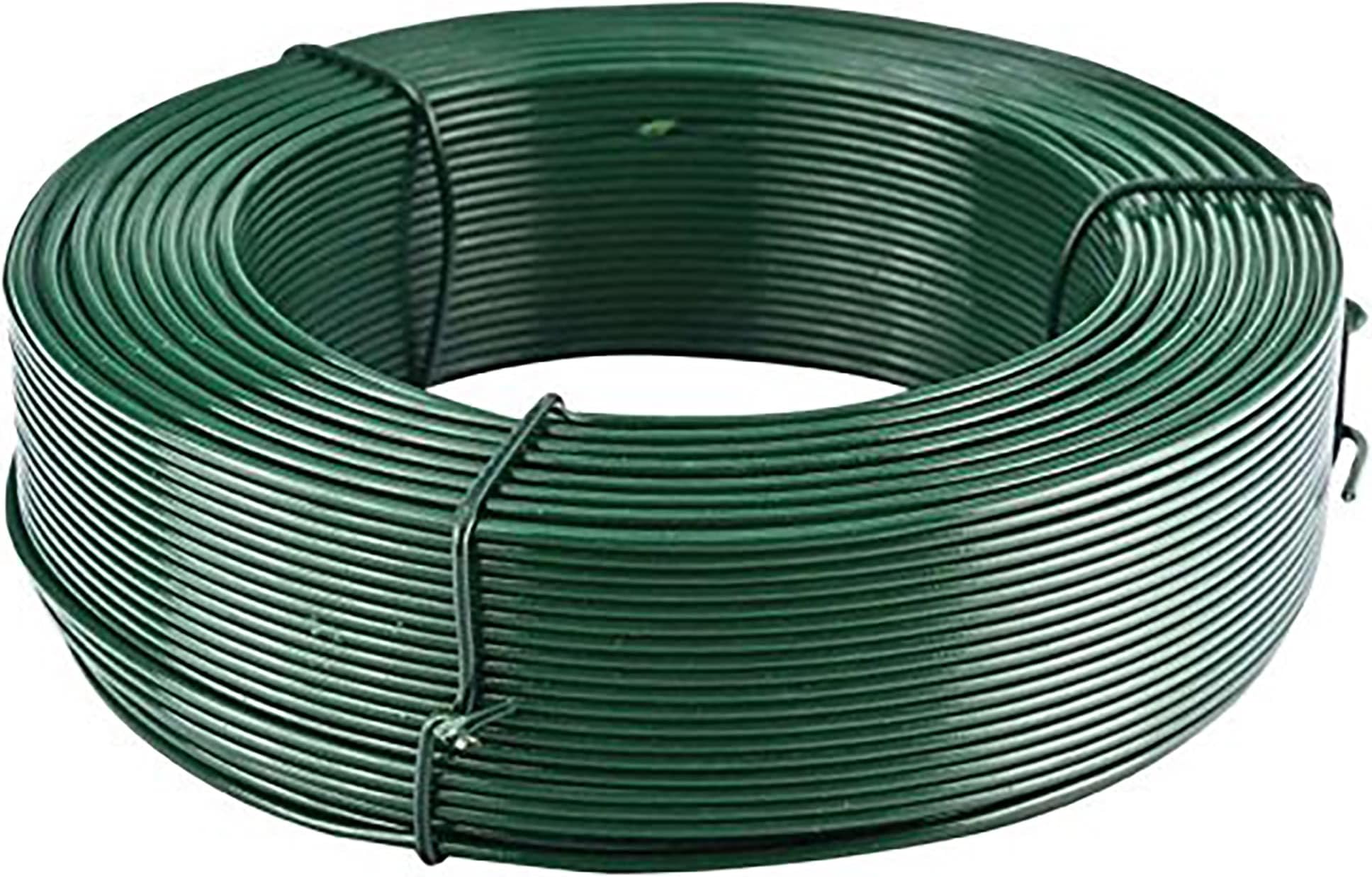 Fil de Fer plastifié Vert Ø2,7mm rouleau 100m Fil métal enduit PVC Fil ...