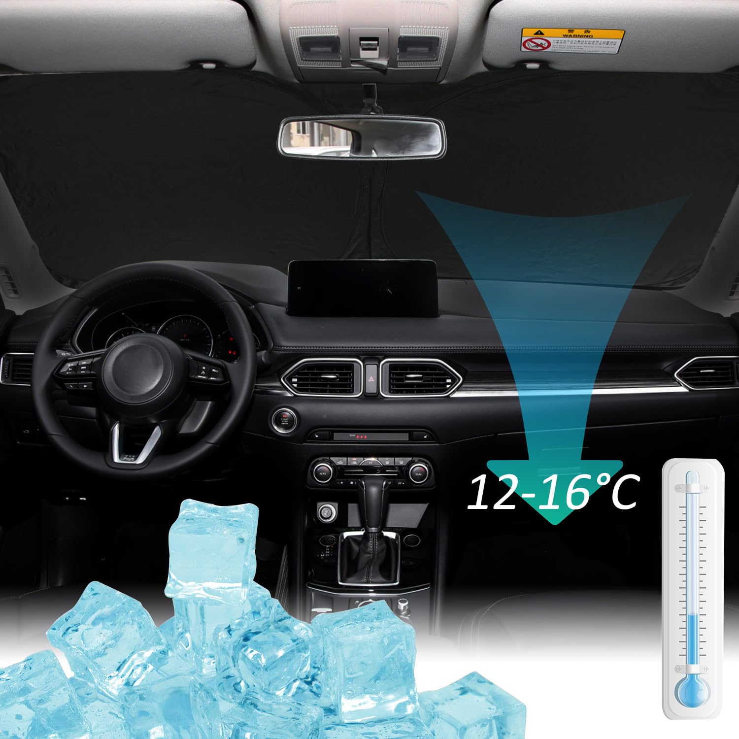 Snapklik.com : ROCCS Foldable Windshield Sunshade Fit For 2019 2020 ...