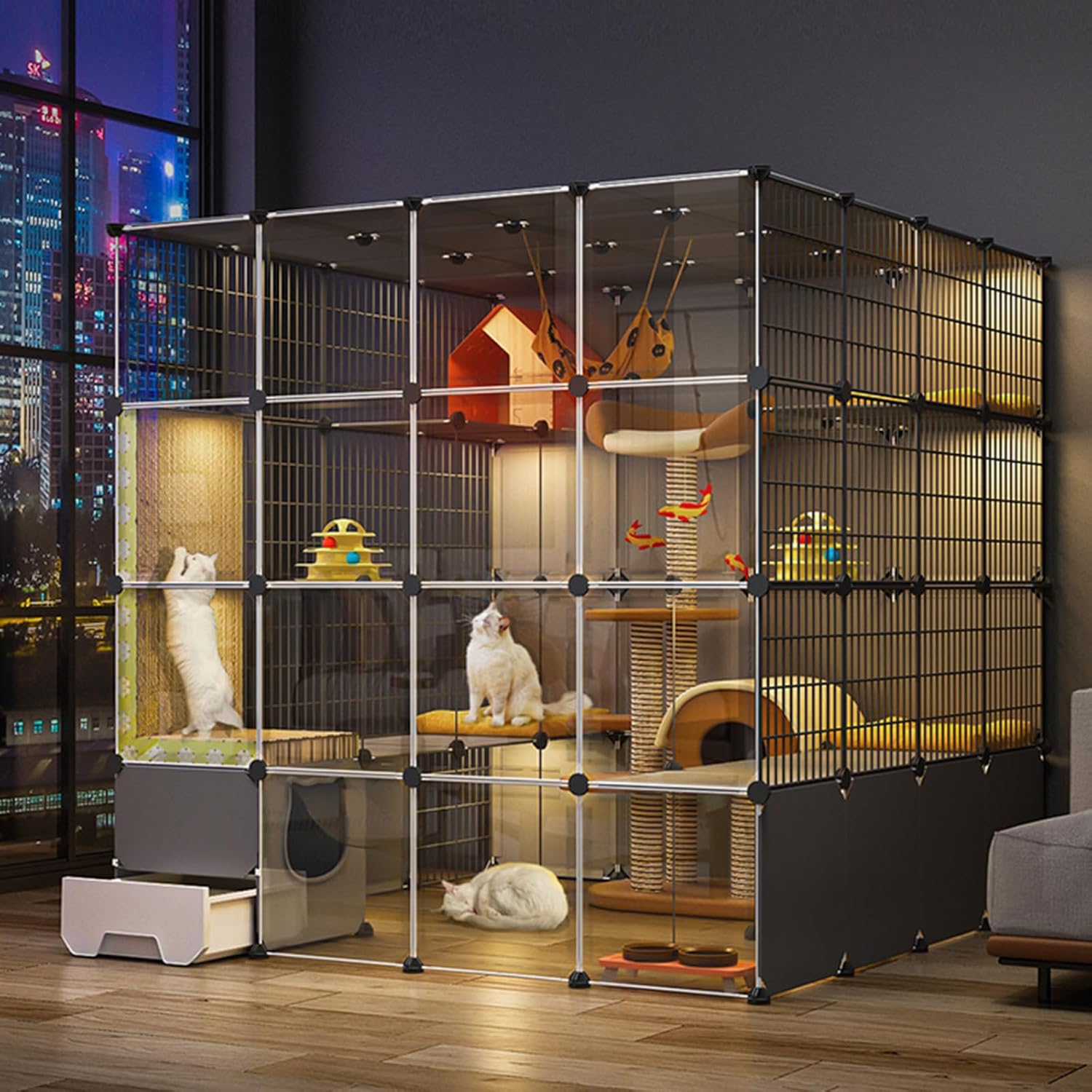 Amazon.com : Large Cat Cages Indoor, Cat Crates for Indoor Cats with ...