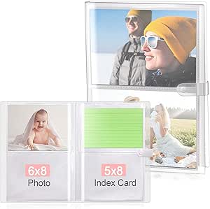 Amazon.com: 6x8 Album 5x8 Index Card Holder, 6 x 8 Photo Albums 80 ...